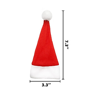 GSD 32pcs Santa Tableware Holders Wine Bottle Cover Silverware Cutlery Decor for Christmas Dinner Table Decorations, (Red & White)