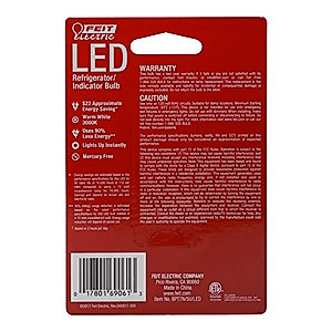 Feit Electric BPT7N/SU/LED Non-Dimmable Led Bulb, 15 W, 120 Vac, E17 (Intermediate) Base, Warm, 80 Lumens, White