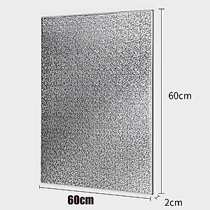 LSCAILIAO Heat Shield Board - Aluminum Heat Shield Mat for Grill, Stove, Oven and Refrigerator,60x60cm