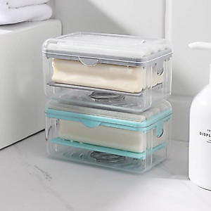 Osuner Multifunctional Bubble Box,Removable Drainers, Dish Foam 2 in 1 Storage Foaming Box,Roller Spring Dish