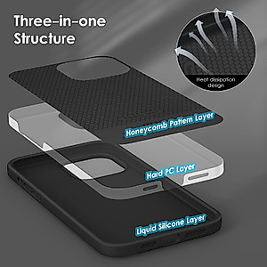 DTTO Compatible with iPhone 14 Pro Max Case, Ultra Slim Soft Premium Liquid Silicone [Military Grade Drop Protection] Full-Body Protective Bumper Phone Case for iPhone 14 Pro Max 6.7"(2022)- Black