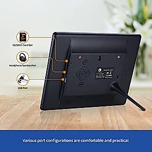 LOVCUBE 9Inch Digital Photo Frame L09F - Digital Picture Frame with 1024 x 768 HD 4:3 IPS Display, USB and SD Card Slots and Remote Control