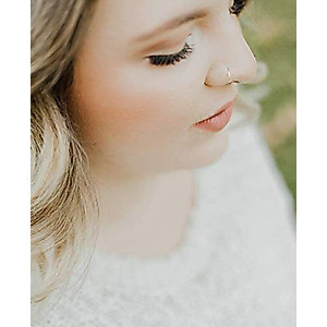 22g 7mm 14k Solid Gold Snug Fitting Nose Ring Hoop 22 Gauge Piercing Jewelry