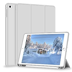 Divufus Case for iPad Air 3 / Pro 10.5 Inch, Lightweight Slim Soft TPU Trifold Stand Smart Cover, Auto Sleep/Wake Case with Pencil Holder for iPad Air 3rd Generation/Pro 10.5 - Gray