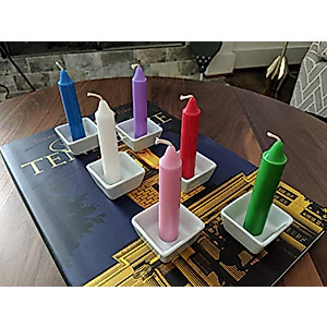 Wicca Wicks - 20 Black Candles | 4 inches Tall & 3/4 inch Diameter | Witchcraft Supplies for Your Personal Wiccan Altar, Spells, Charms & Rituals | Witchy Room Decor | Taper Candlesticks (Black)