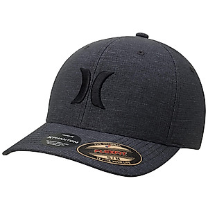 Hurley Men’s Hat – Phantom Flexfit Fitted Baseball Cap, Size Large-X-Large, Black