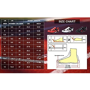 SeeLeQier Unisex Cycling Shoes Compatible with Peleton Women Cycling Shoes Indoor Cycling Shoes for Men Pre-Installed SPD-SL Cleat Set Outdoor Cycle Shoes Pedal,Red01,45