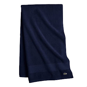 Lacoste Heritage Supima Cotton Bath Sheet, Navy, 35" x 70"