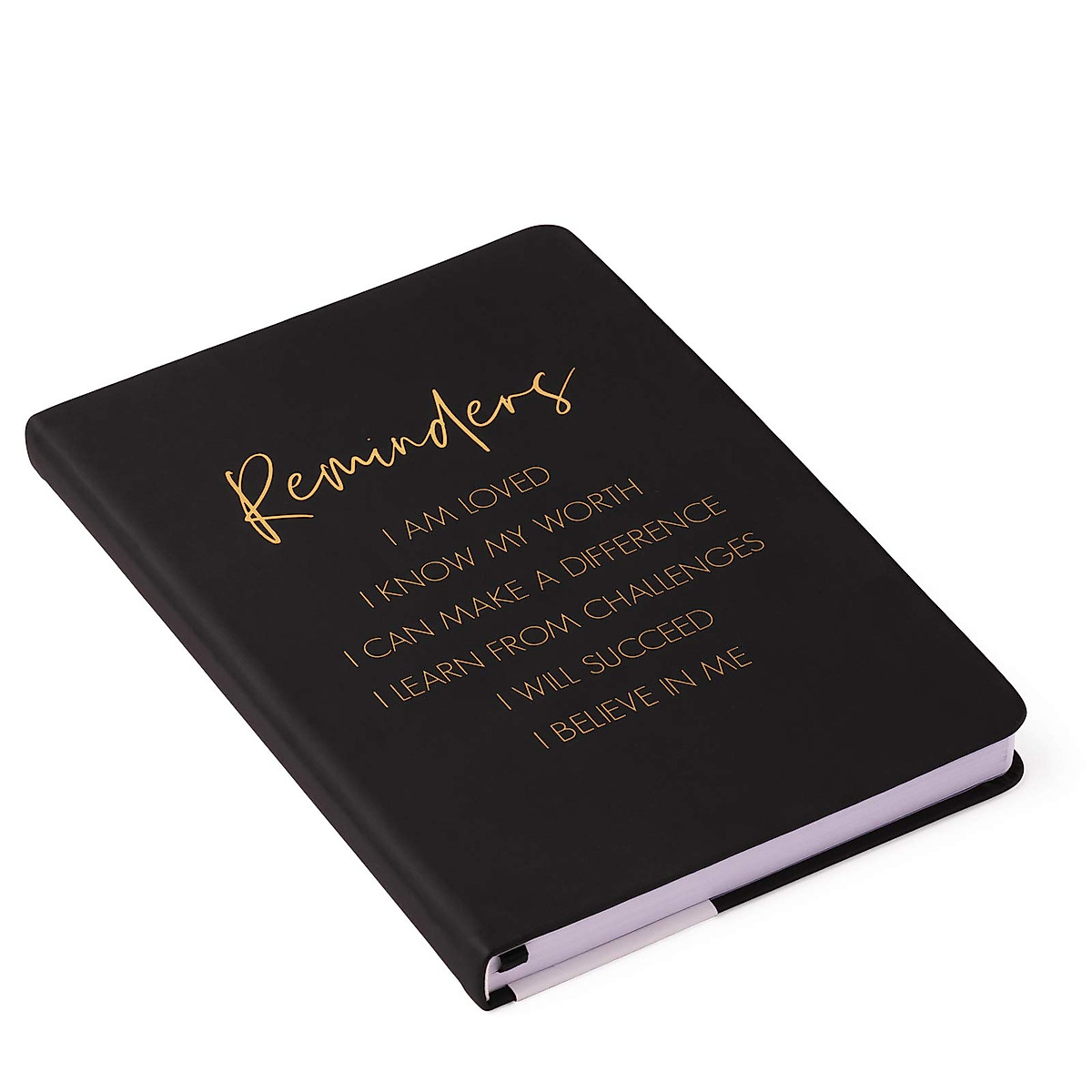 Eccolo Lined Journal Notebook, Flexi-Cover, Reminders, 256 Ruled Pages, Medium 5.75-x-8.25 inches