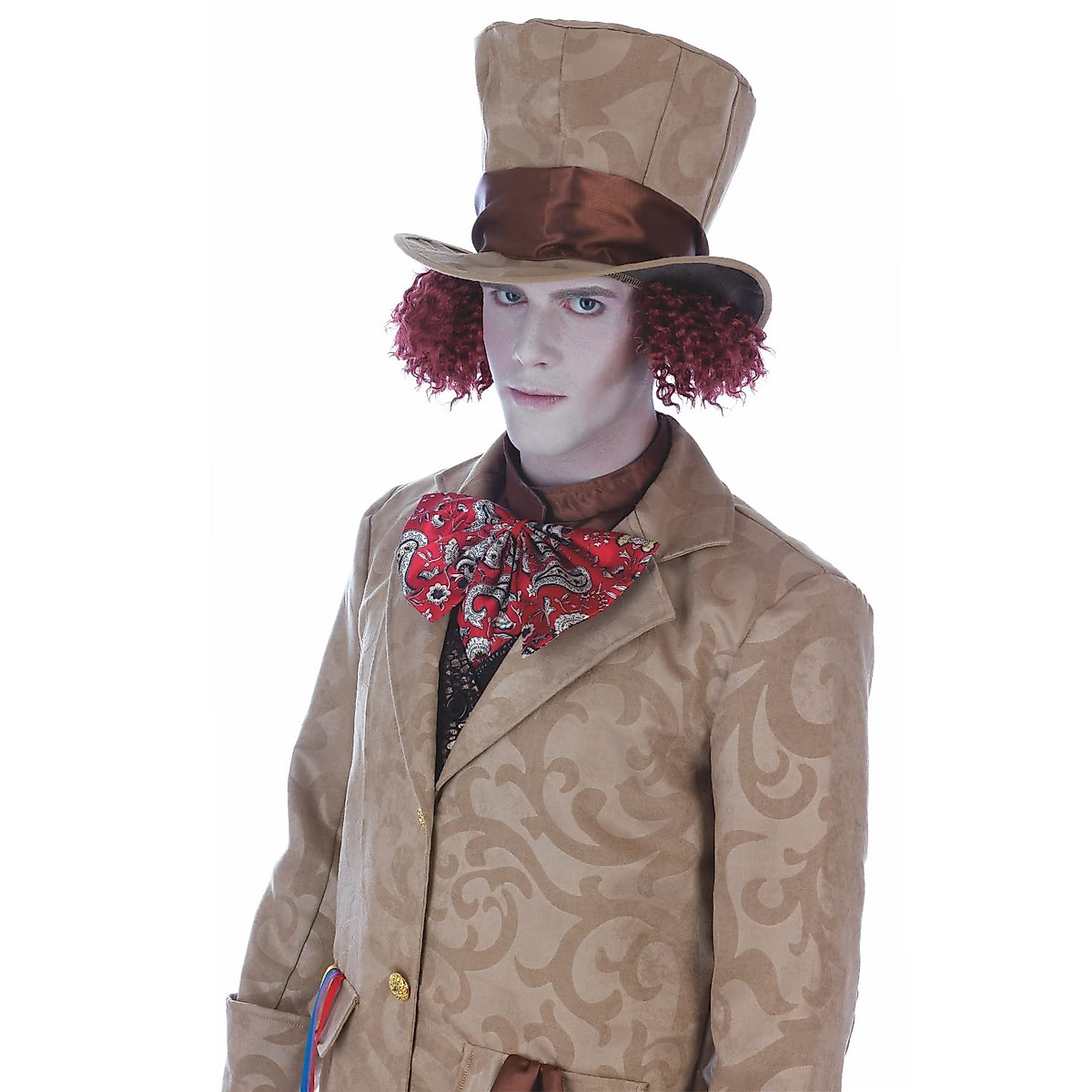 fun shack Hatter Costume Men, Wonderland Mens Hatter Halloween Costume, Book Character Costumes For Adults, X-Large
