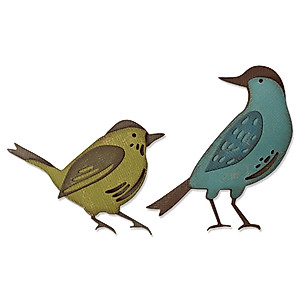 Sizzix Thinlits Die Set 6 Pack , Feathered Friends by Tim Holtz Cutting dies, Multicolor