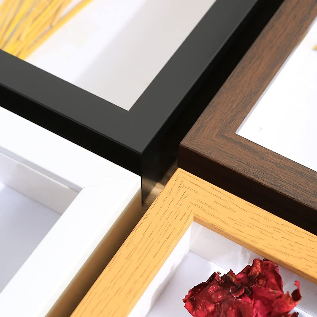 Shadow Box Picture Frame,Frame for Dried Flowers,1.2" Deep Hollow Display Frame,Graduation Cap Shadow Box for Wall and Tabletop Display Bouquet Mementos Medals Photos Memory Box (8.25X11.75)