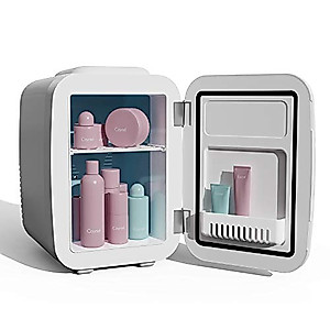 CAYNEL Mini Fridge Cooler and Warmer, (4Liter / 6Can) Portable Compact Personal Fridge, AC/DC Thermoelectric System, 100% Freon-Free Eco Friendly for Home, Office and Car