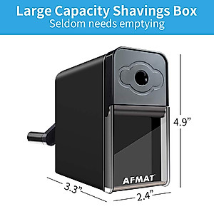 AFMAT Long Point Pencil Sharpener, Art Pencil Sharpeners, Charcoal Pencil Sharpener for Artists, Drawing Pencil Sharpener Manual for Art Pencils/Drawing/Sketching Pencils(φ6-8.2mm), Adjustable Points