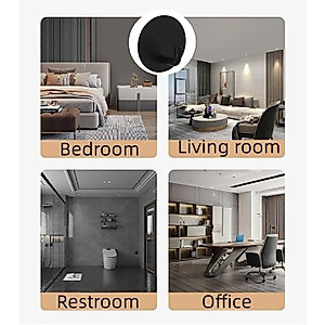 UPEYXDQR Adhesive Hooks Heavy Duty Shower Hook 4 Pack Waterproof, Black Stick on Hooks for Hanging Loofah Towel Robe Clothes, Removable Stainless Steel Bathroom Adhesive Wall Hooks