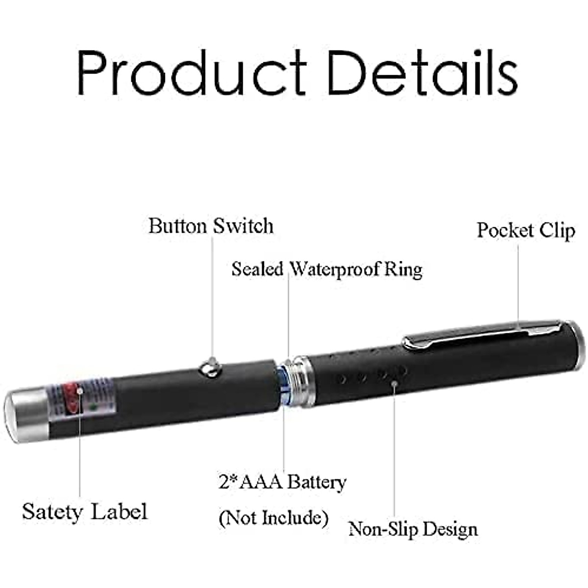 3 Pack Cat Laser Pointer Toys for Indoor Cats Dogs Kitten, Long Range Mice and Kitten Interactive Pointer