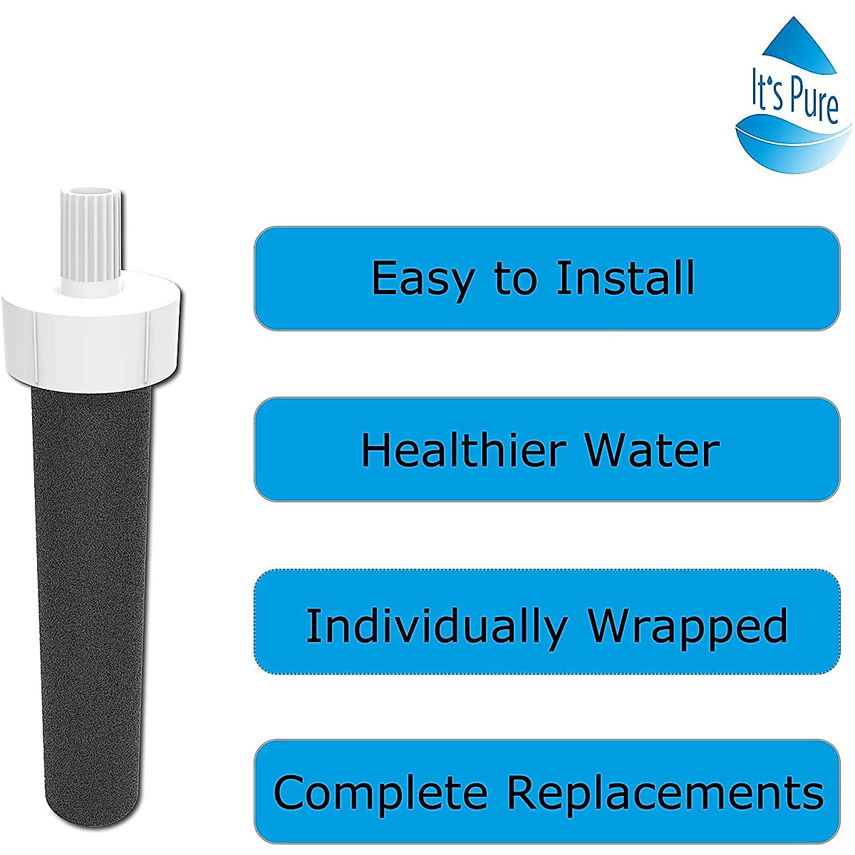 Water Bottle Filter, Replacement for Brita Water Filter Compatible with Brita BB06 Hard Sided, Stainless Steel and Sport Bottle Filter, 10 Packs