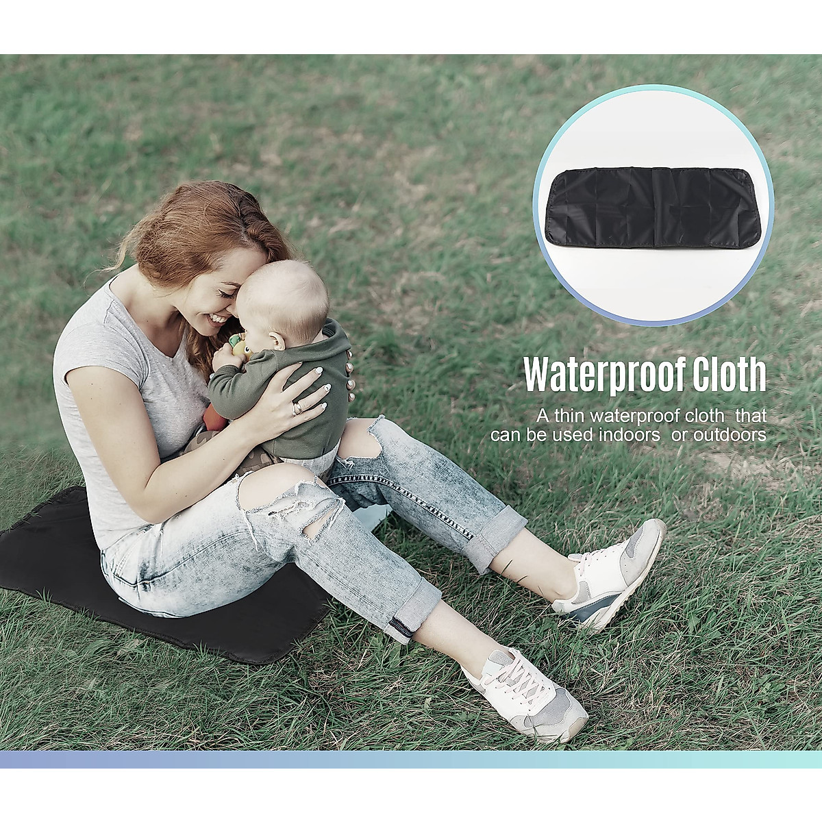 HOFISH Universal Stroller Organizer with Cup Holder, Neoprene Material Diaper Storage, Secure Straps,Pockets for Phone, Keys,Compact Design Fit Most Strollers (ST01B)