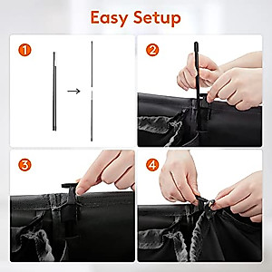 Lifewit 136L Double Laundry Hamper, Bundle with 105L Double Laundry Hamper with Lid and Removable Laundry Bags, Black