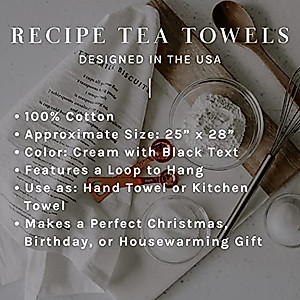 Sweet Water Decor FA La La La La Tea Towel | Large Size 28 x 25 inches | Cream with Hand Lettered Black Design | Bathroom, Kitchen, Dish (FA La La La La)