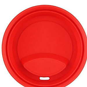 4 Pack Silicone Coffee Cup Lid Drinking Lid,Reusable and Durable Soft Silicone Drinking Lid-Red,Green,White,Brown