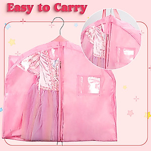 1Pack Dance Costume Bags Garment Bag 40" Waterproof Breathable Dance Costume Garment Bag for Competition Kids Clothes Bag with Zipper Pockets for Dance Costumes,Suit,Storage or Travel