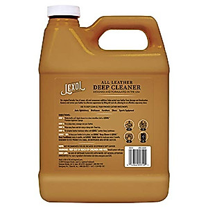 All Leather Cleaner (Step 1) by Lexol, Use on Furniture, Car Interior, Shoes, Handbags, Two-Step System, 3 Liters