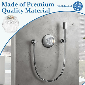 RP41661 Shower Handle Kit Replacement for Delta and Peerless Single Handle Tub Faucets, Clear Acrylic Shower Knob with Button, Screw and Connector