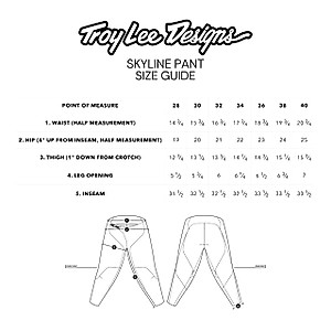 Troy Lee Designs Mountain Bike Cycling Bicycle Riding MTB Pants for Men, Skyline Pant (Black, 34)