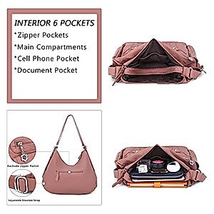 Soft Washed Leather Hobo Women Handbags Roomy Multiple Pockets Street ladies' Shoulder Bag Fashion Tote Satchel Bag