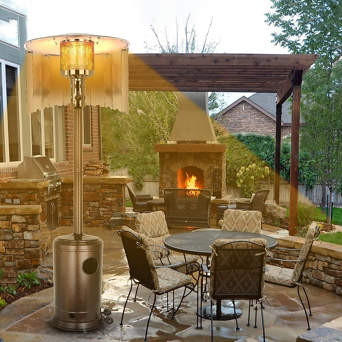 Funtravo 2Pack Patio Heater Reflector Shield, Heat Focusing Reflector for Propane Patio Heaters, propane heater, outdoor heaters for patio propane, propane heaters outdoor, 33.86"x12.16"