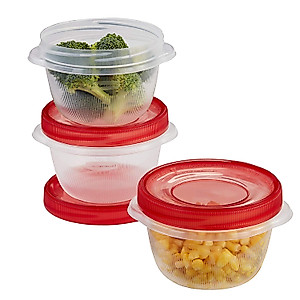 Rubbermaid TakeAlongs Twist & Seal Food Storage Containers, 2 Cup, 3 Count