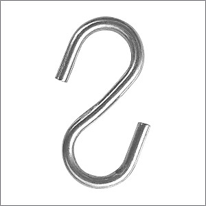 Clip Strip 100 Pack S Hooks, 1" S Hooks for Hanging Plants, Kitchen Utensils, Clothes, Jewelry, Keys, DIY Crafts, Signs and Displays in Retail Stores, SH-100