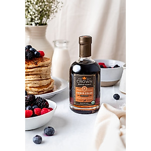 Crown Maple Amber Color, Rich Taste Organic Maple Syrup, 12.7 Fl OZ, Flavor Marinades, Cocktails, Pancakes, Squash & Bacon