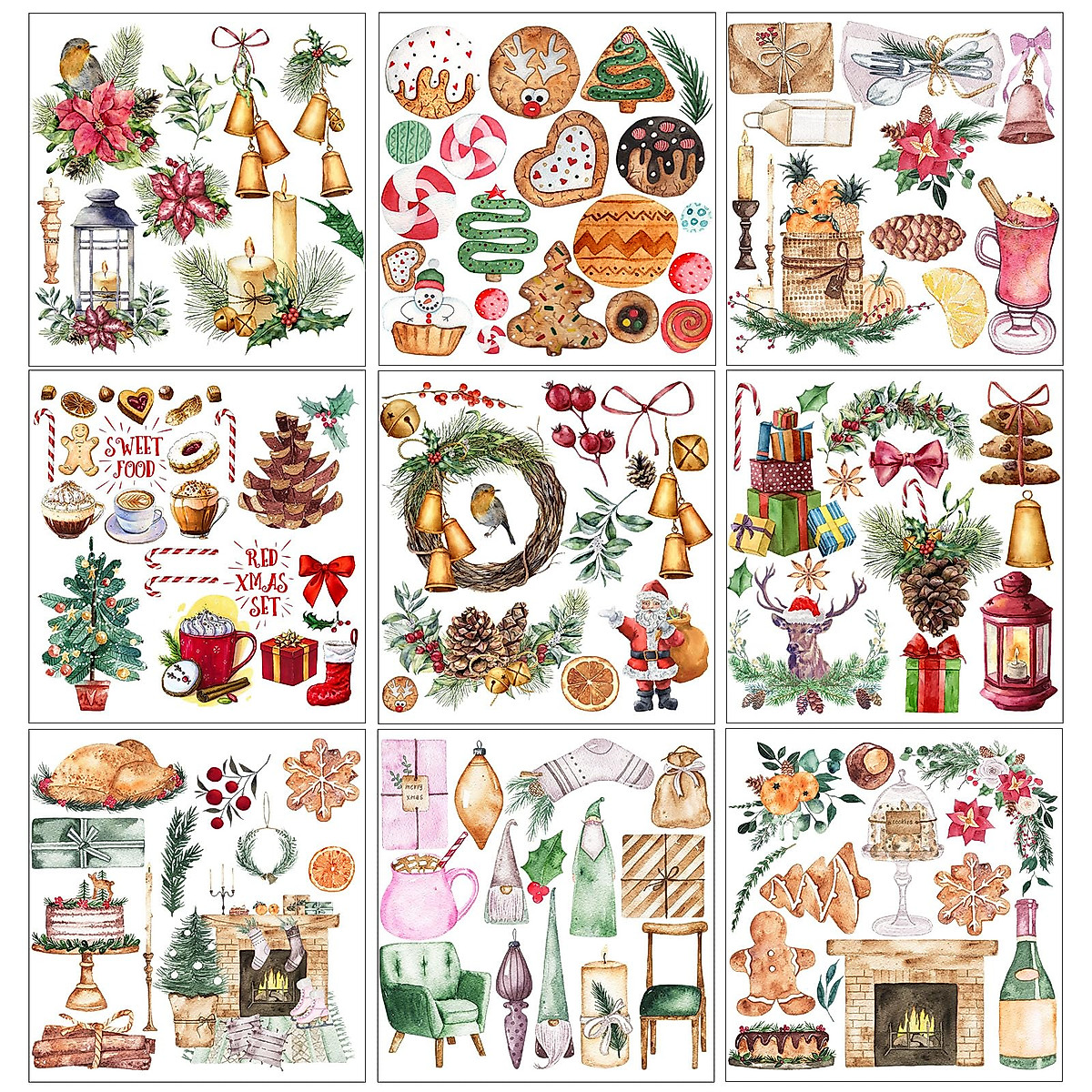 Rub On Transfers for Crafts,9sheets Christmas Rub On Transfers Rub On Transfers for Crafting Clearance Transfers for Crafts Rub Rub On Transfers for Wood Rub On Furniture Transfers Rub On Transfer