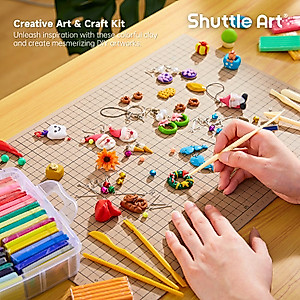 Shuttle Art Oven-Bake Modeling Clay Kit - 50 Colors with 19 Tools, 10 Accessories - Non-Toxic, Non-Sticky - Ideal DIY Art Craft Gift for Kids & Adults