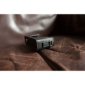 Handmade Genuine Real Leather Half Camera Case Bag Cover for Contax TVS Film Camera Black