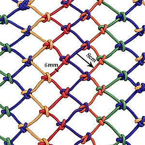 MAGFYLY Banister Guard net Children Staircase Railing Safety nets, Nylon Rope Braided Rope Color, Interior Wall Decoration net, Balcony Guard Rail net, net 2 4m cat (Size : 25M(716ft))