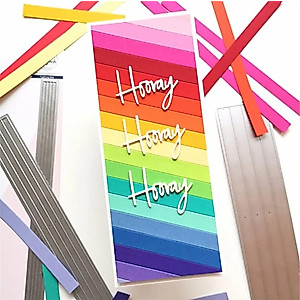 Mvchifay Cutting Dies Metal Stencils Scrapbooking Tool DIY Craft Carbon Steel Embossing Template for Paper Card Making (Rectangular Strips set-21.3x8.9cm)