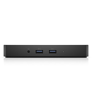 Dell WD15 Monitor Dock 4K with 180W Adapter, USB-C, (450-AEUO, 7FJ4J, 4W2HW),Black,Dual Display