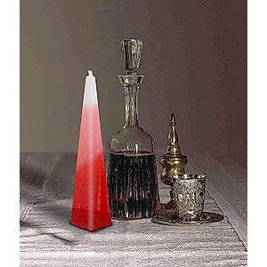 Ner Mitzvah Havdalah Candle Pyramid Shape - Judaica Gift Pyramid Candle - Blue