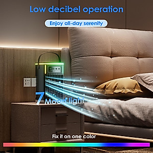 Portable Air Conditioners,Air Cooler Evaporative Personal,1500ML Cooling fan Air Conditioner with Remote,3 Wind Speed & 7 LED Light,3 Cool Mist& 2-8H Timer, Portable for Room Office Camping