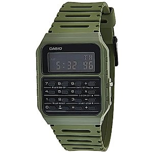 Casio CA-53WF-3B Calculator Green Digital Mens Watch Original New Classic CA-53, 43.2×34.4×8.2mm (CA-53WF-3BDF)