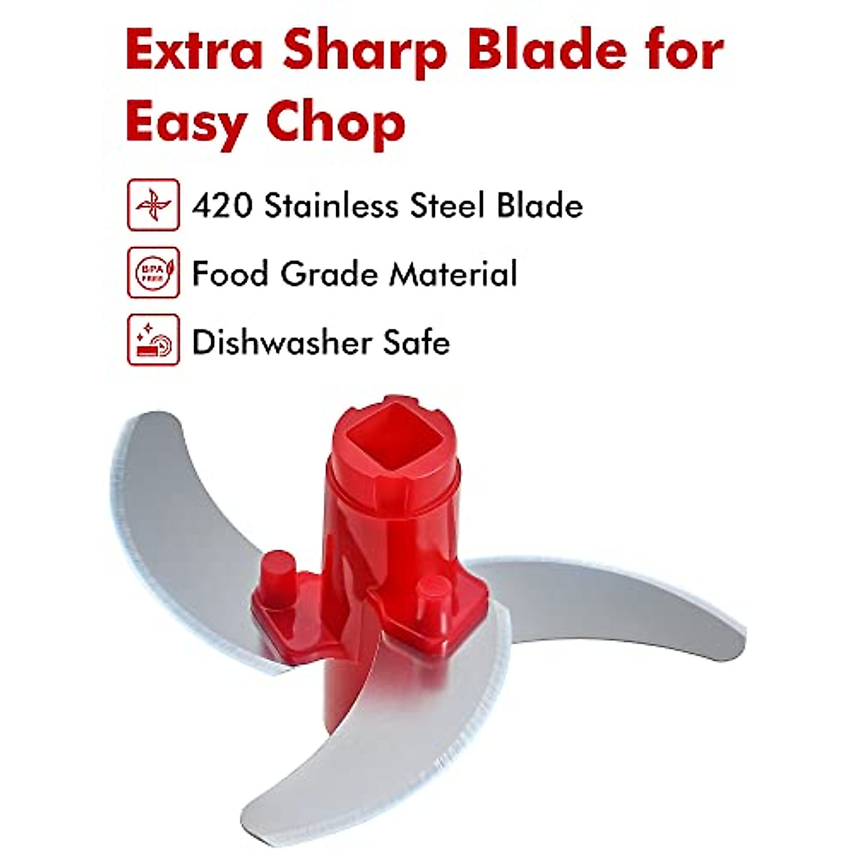 Manual Food Chopper, Hand Pull String Onion Chopper, Dishwasher Safe Food Mincer, No BPA Food Grade Material, 2.5 Cups 0.6L