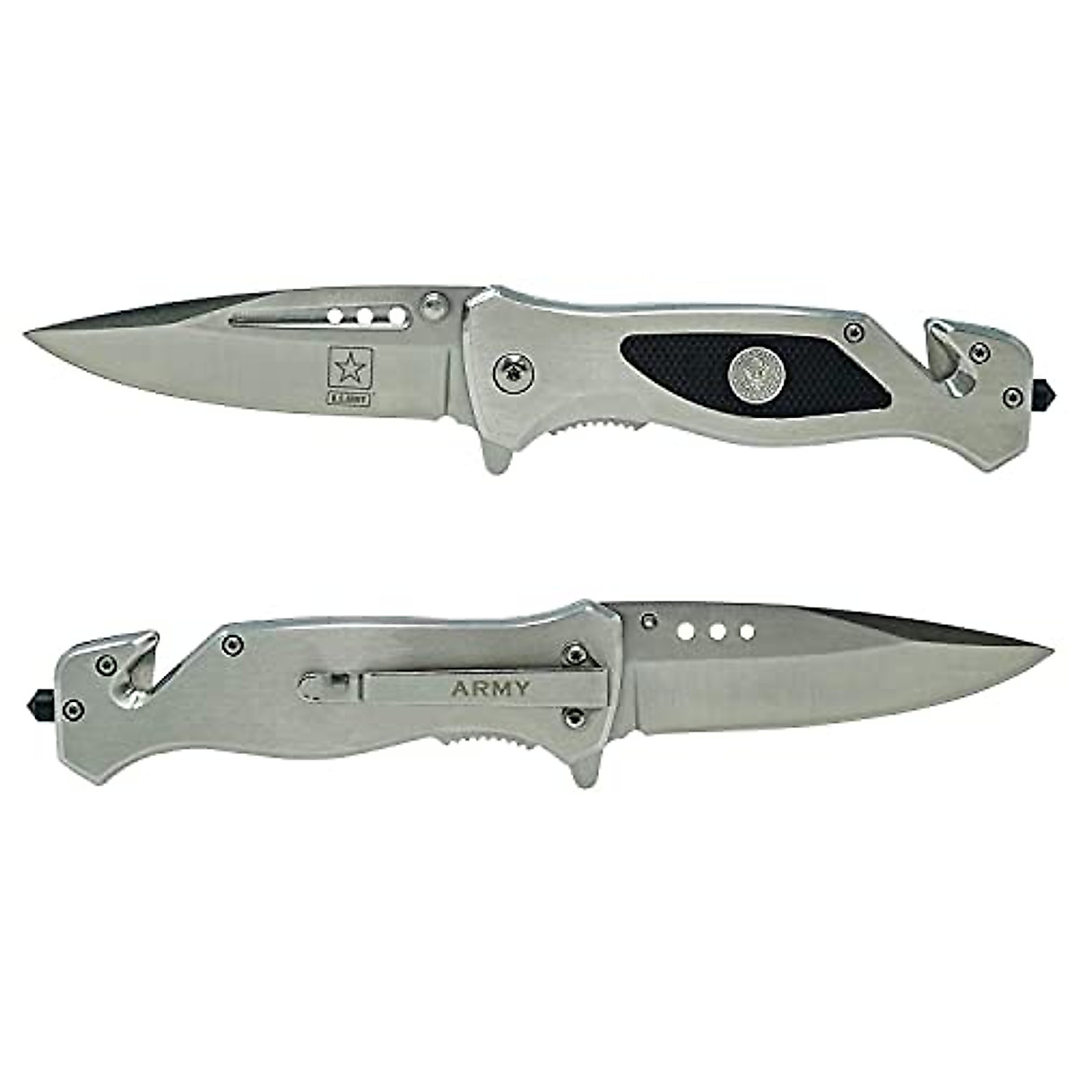 Army Folding Elite Tactical Knife - Spring Assisted US Army Combat Rescue Knife-Great Gift for the Veteran in your Life