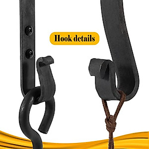 9'' Triangle Dinner Bell with Hanger & Call Striker Ringer Outdoor Bell Wall Mounted Bell Metal Bell Wrought Iron Country Bell for Home Barn School Church Playground Chuck Wagon Decor