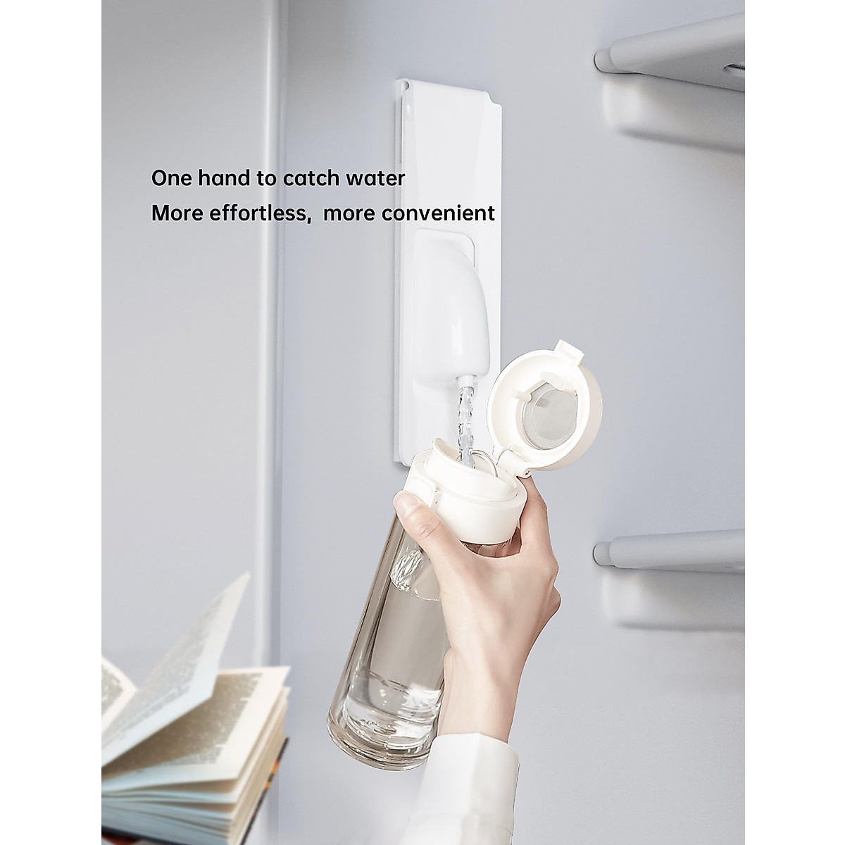 heartybay Water Dispenser Lever for Refrigerator Interior, [One-handed Portable Operation] Premium Replacement Handed Water Dispensing Lever for Whirlpool and Other Models (Clip-On Style)