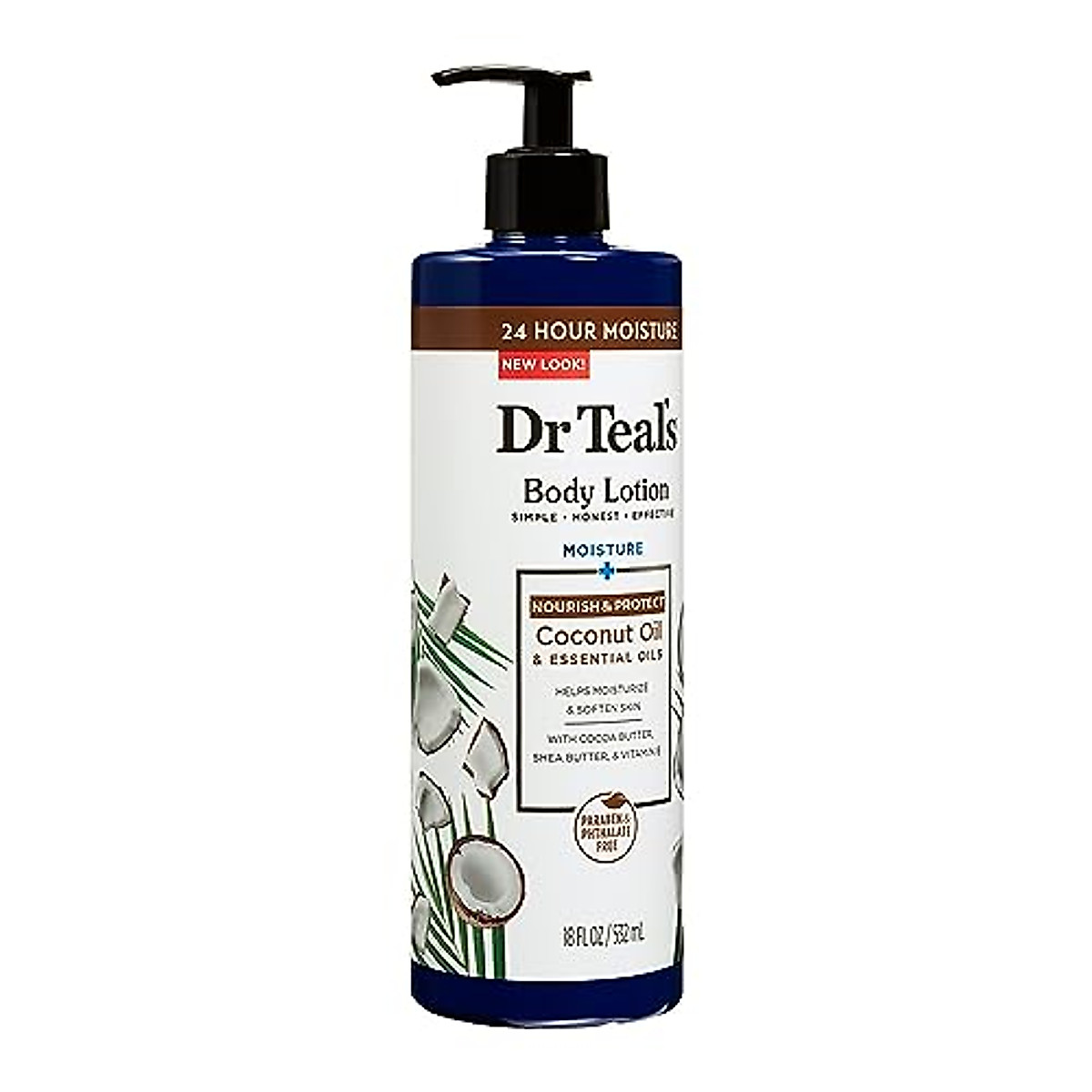 Dr Teal's Body Lotion, with Coconut & Essential Oils, 18 oz