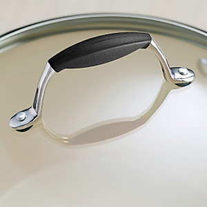 Tramontina Deluxe Covered Deep Skillet Aluminum 11-inch, Metallic Black, 80110/021DS