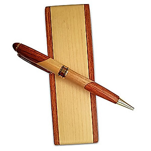 Luxury Wooden Ballpoint Pen Gift Set with Business Pen Case Display, Nice Writing Pen with Box and Gel Ink Refills